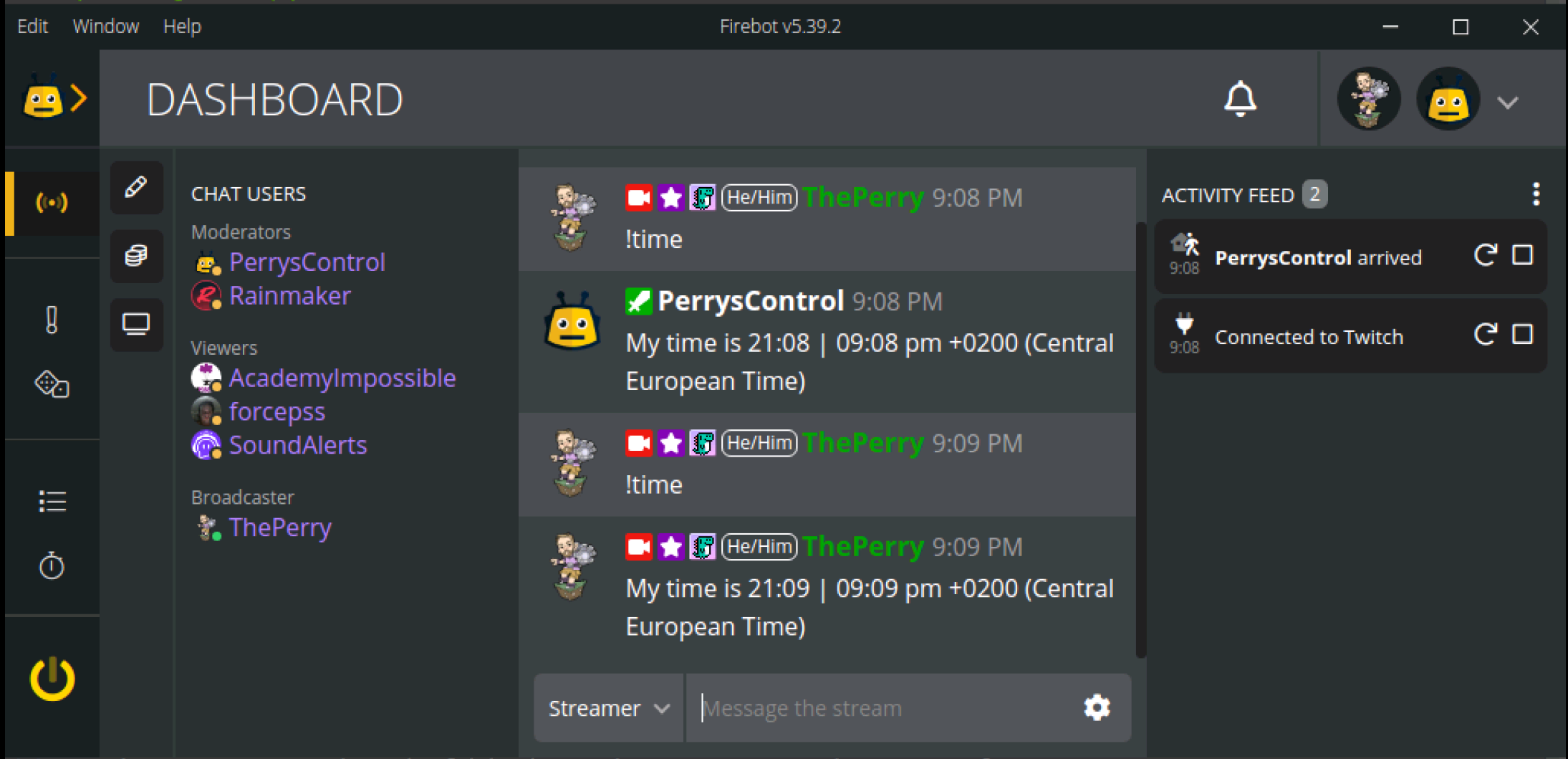 [Bug] Messages sent as Streamer don't appear in chat feed · Issue #1217 · crowbartools/Firebot ...