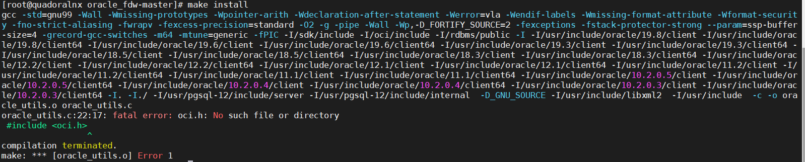 Getting Error While Running Make And Make Install Command · Issue 415 · Laurenz Oracle Fdw · Github