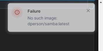 Unable to deploy Samba container · Issue #426 · novaspirit/pi-hosted · GitHub