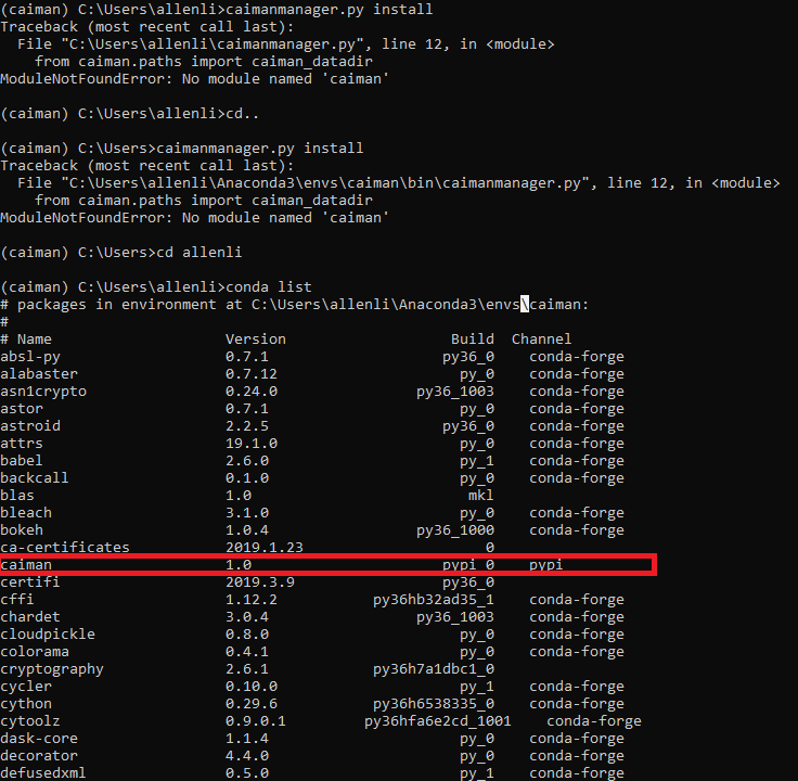 No module named 'caiman' · Issue #493 · flatironinstitute/CaImAn · GitHub