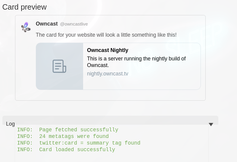 Fix share tags · Issue #1225 · owncast/owncast · GitHub