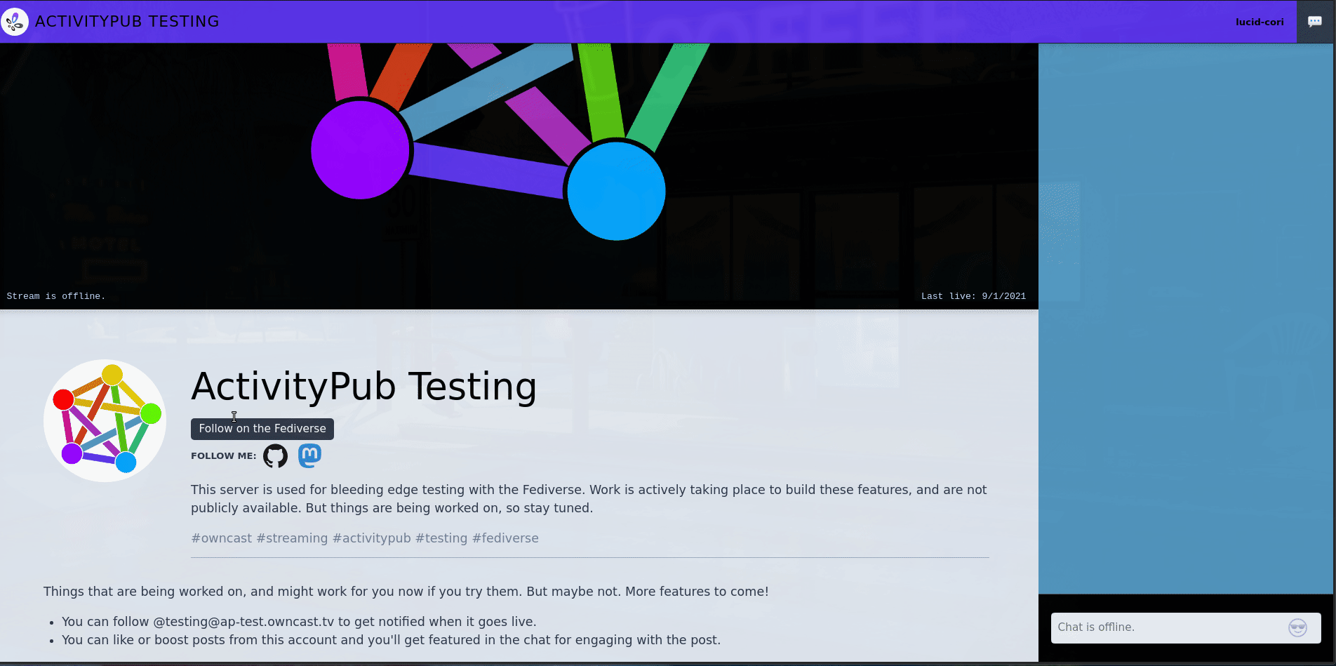 Fediverse Follow button and modal UI · Issue #1372 · owncast/owncast · GitHub