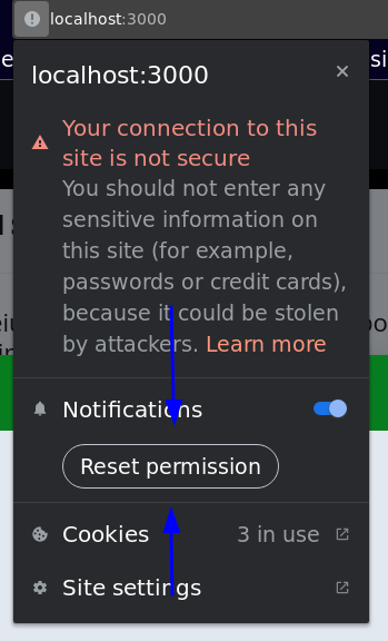 Browser notifications modal: Enabled state with instructions how to disable · Issue #2153 ...