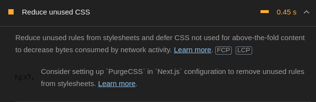 Reduce Unused Css From Loading By Enabling Purgecss · Issue 2273
