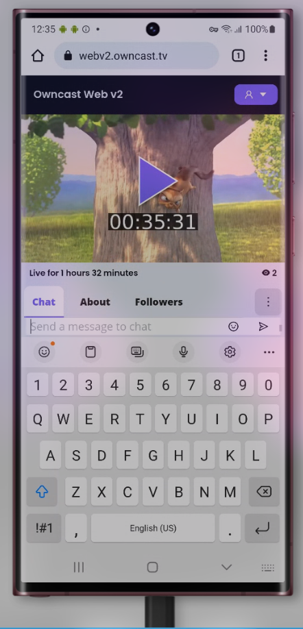 Android: Page doesn't scroll when keyboard is displayed · Issue #2595 · owncast/owncast · GitHub