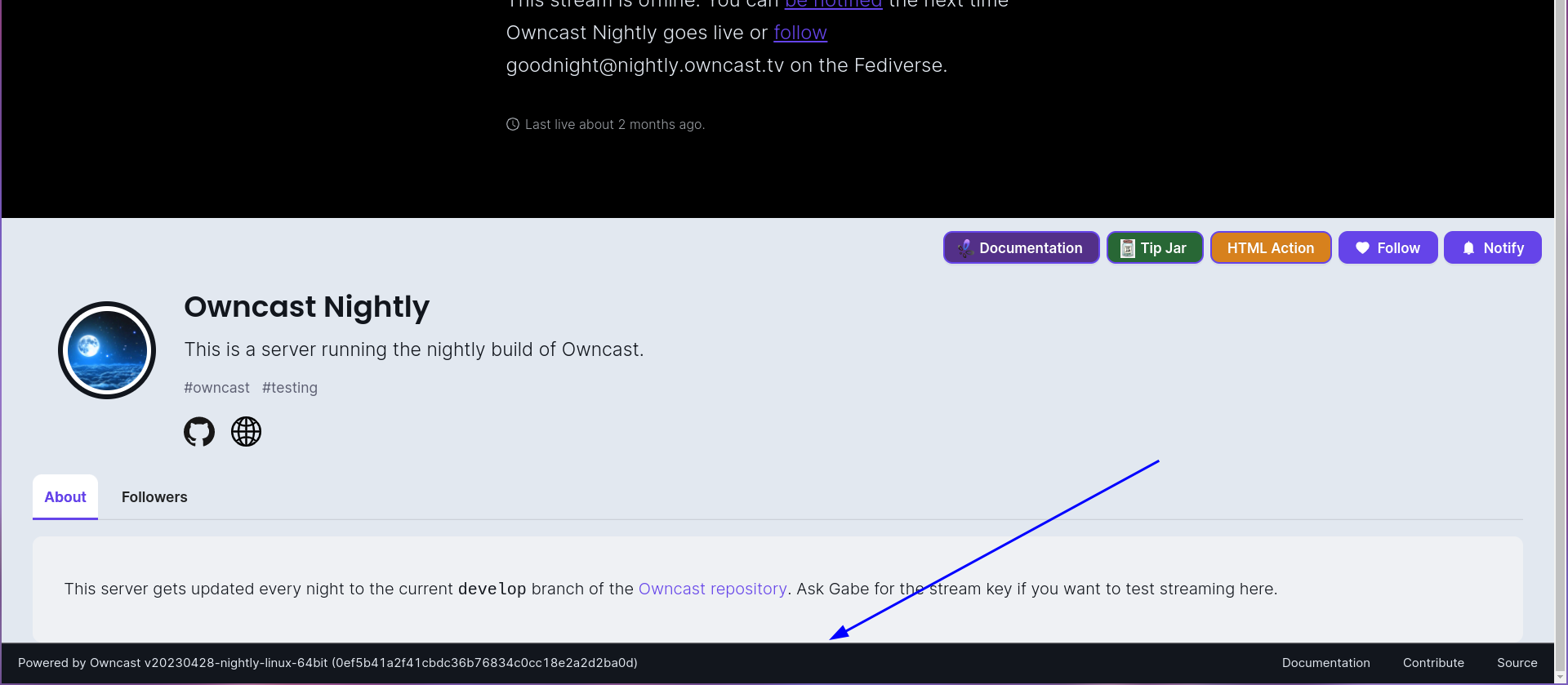 Add margin under the page content · Issue #2963 · owncast/owncast · GitHub