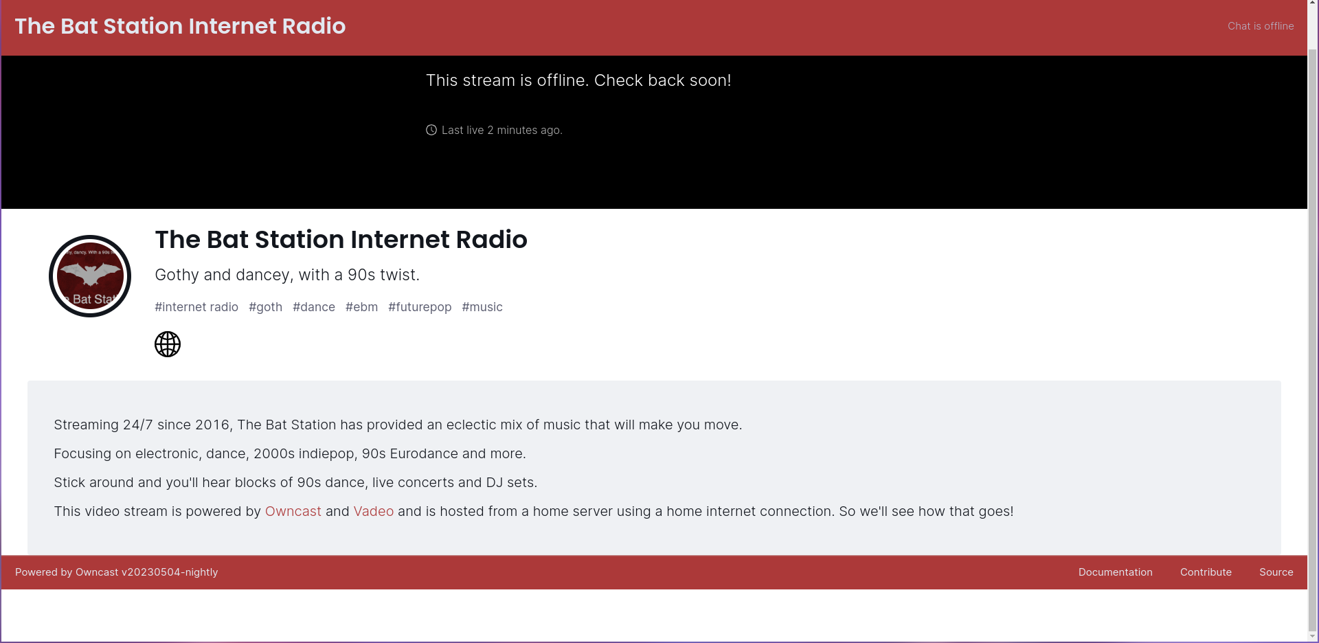 Page Scrolls With Empty Space Under The Footer · Issue 2983 · Owncastowncast · Github