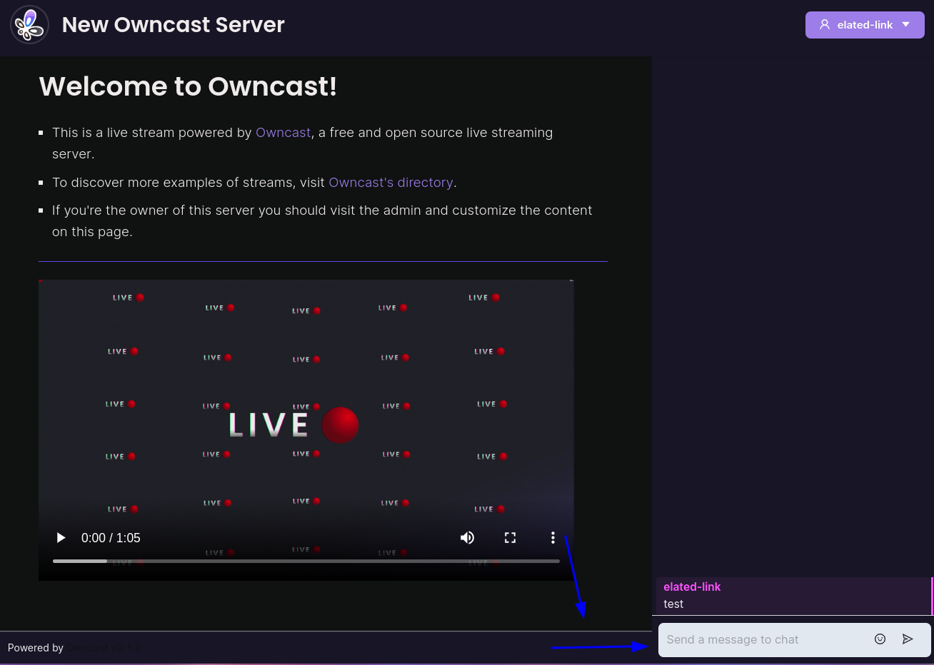 Footer spans too wide and is covered by chat · Issue #2988 · owncast/owncast · GitHub