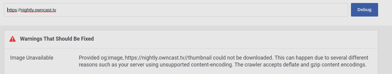 Image Opengraph Tag Has Double Slashes Creating An Error · Issue 3075 · Owncastowncast · Github