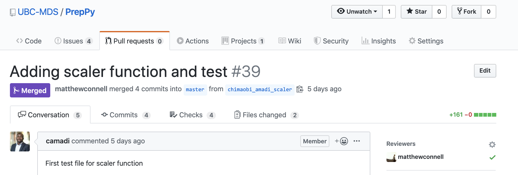 Milestone 2 feedback · Issue #48 · UBC-MDS/PrepPy · GitHub