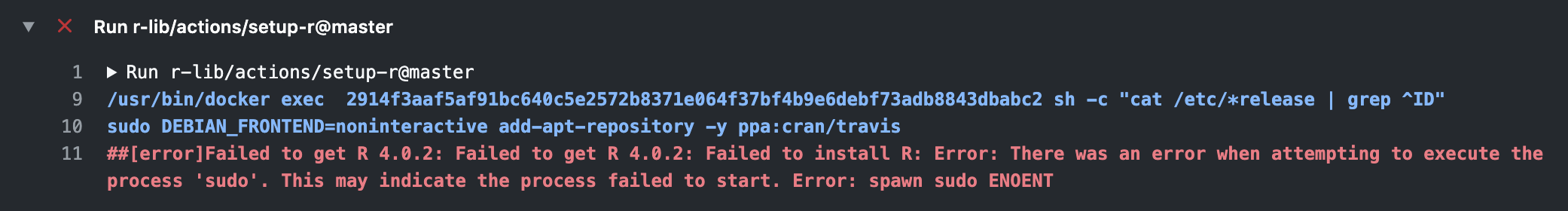 Your action does not work in docker containers · Issue #155 · r-lib/actions · GitHub