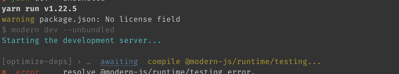 unbundle 模式在测试用例存在时报错 · Issue #225 · web-infra-dev/modern.js · GitHub