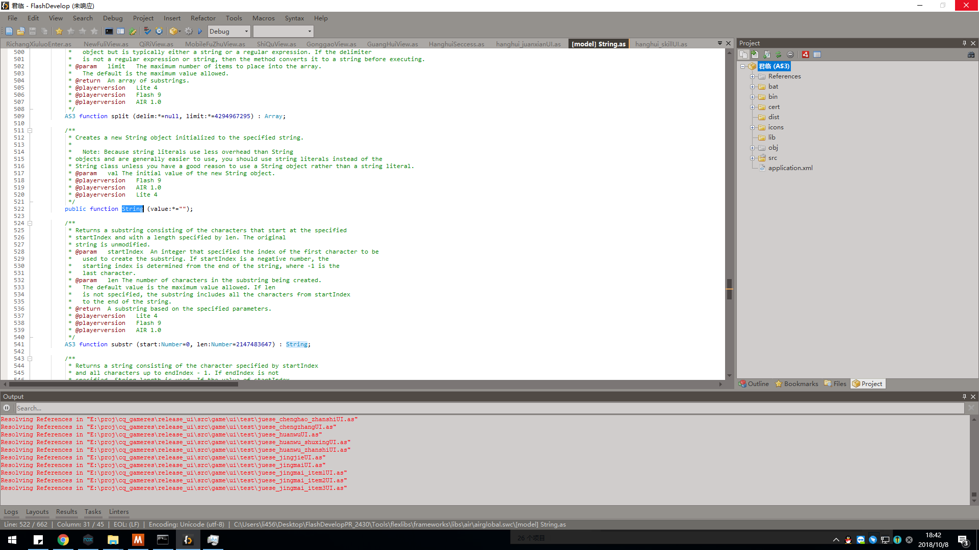 This "find all references" will open all *.as files and cause flashdevelop to crash. · Issue ...