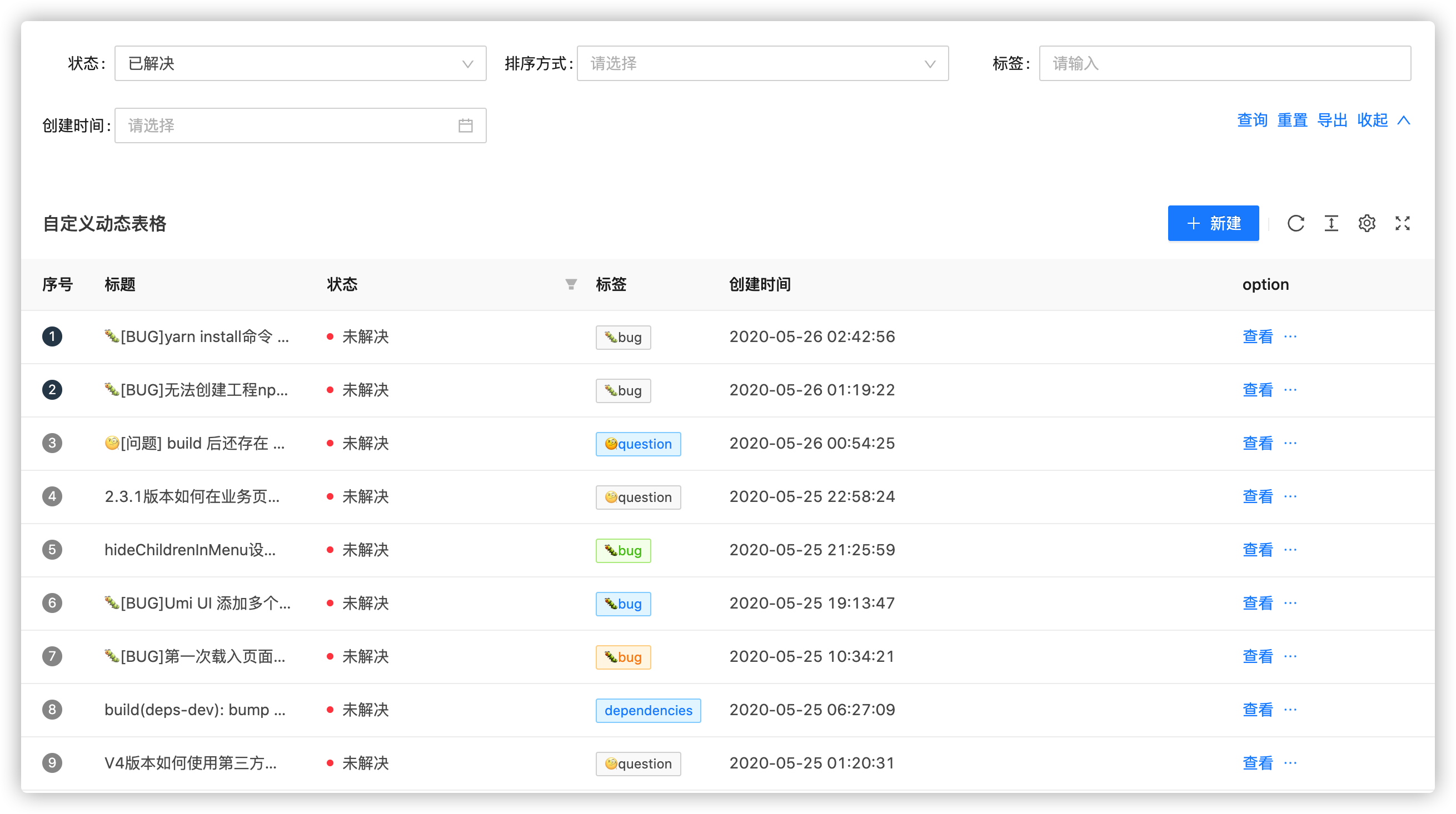 🐛[BUG]Pro-Table 当使用renderFormItem时，搜索Form的标签(默认不将Title作为Form Item的Label)会消失不见 · Issue #224 · ant ...