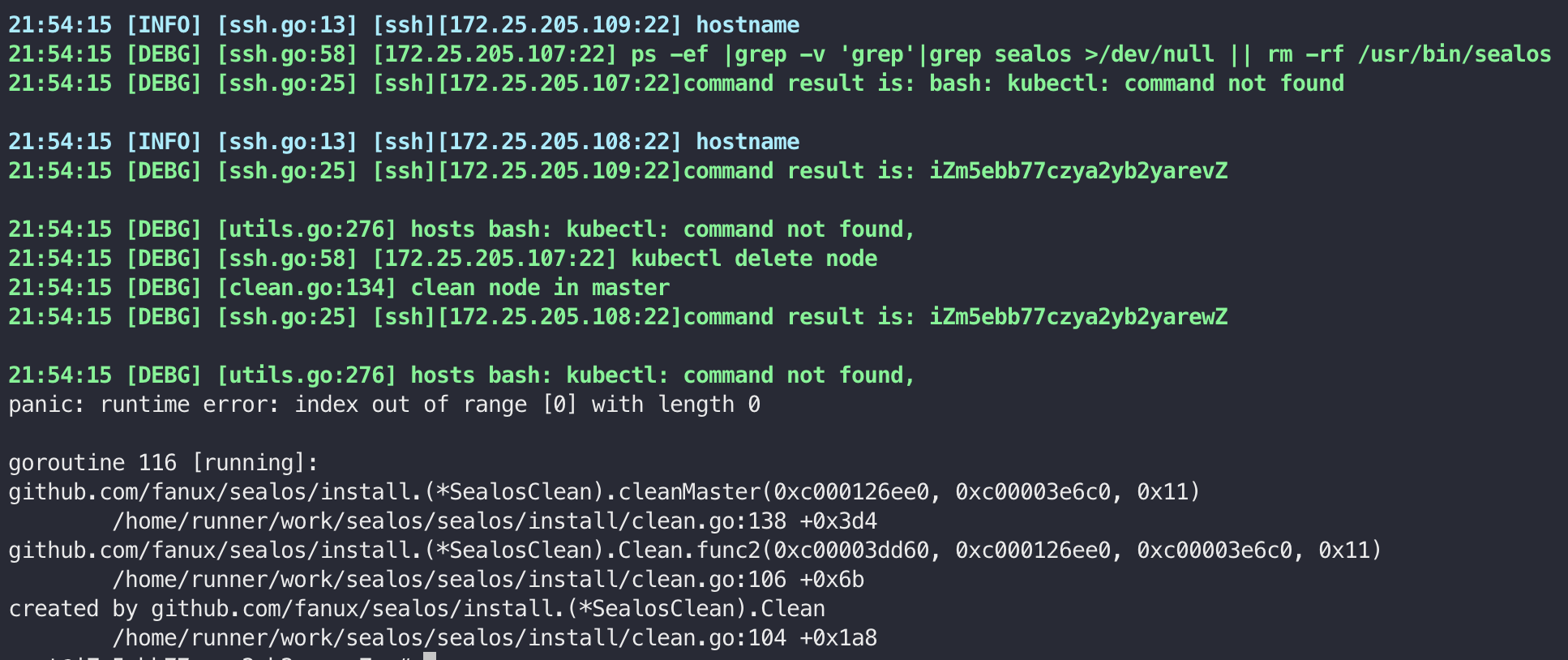 clean panic · Issue #749 · labring/sealos · GitHub