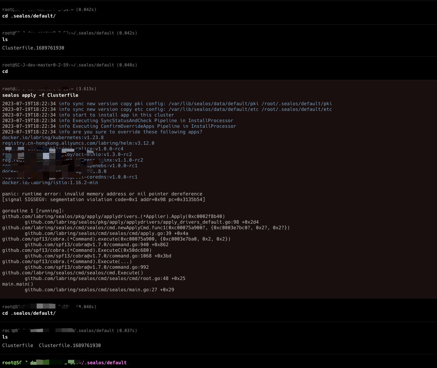 Bug Sealos Apply Abort After Save Clusterfile · Issue 3547 · Labringsealos · Github 