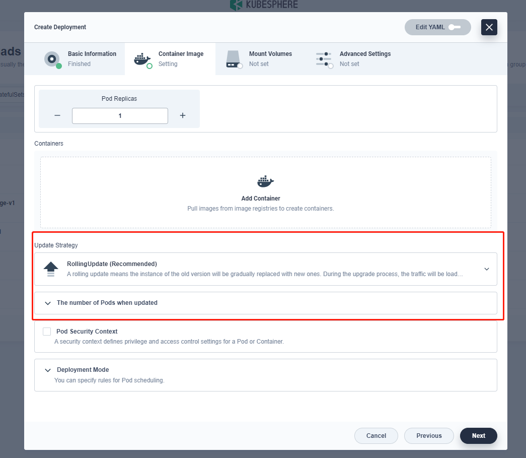 Optimize the rolling update section when creating the workload. · Issue #2246 · kubesphere ...