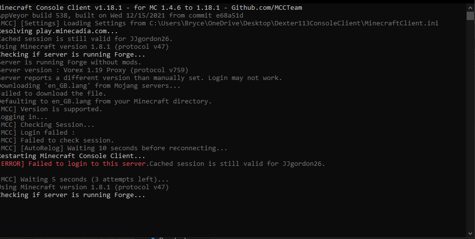 [BUG]checking sesssion login failed failed to check session autoreloading · Issue #2065 ...