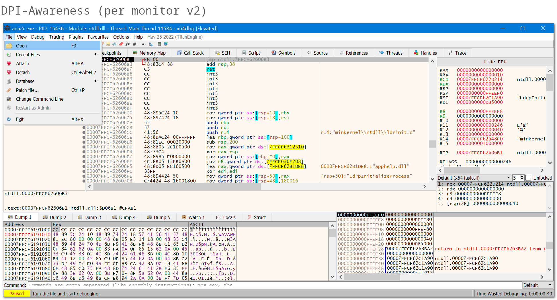 DPI awareness (just embedded manifest edit, no code change needed!) · Issue #2877 · x64dbg ...