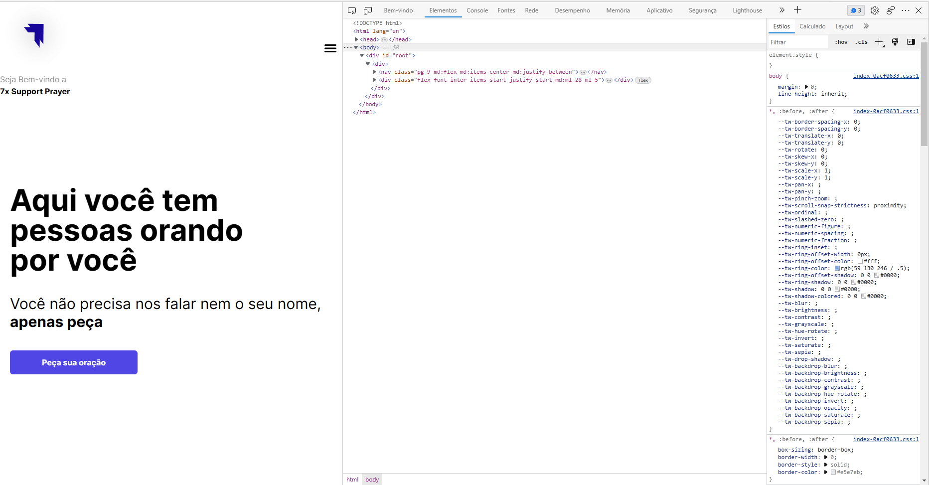 Bug versão do site no mobile 1/3 · Issue #4 · Divyne-WebSite/website-oracao · GitHub