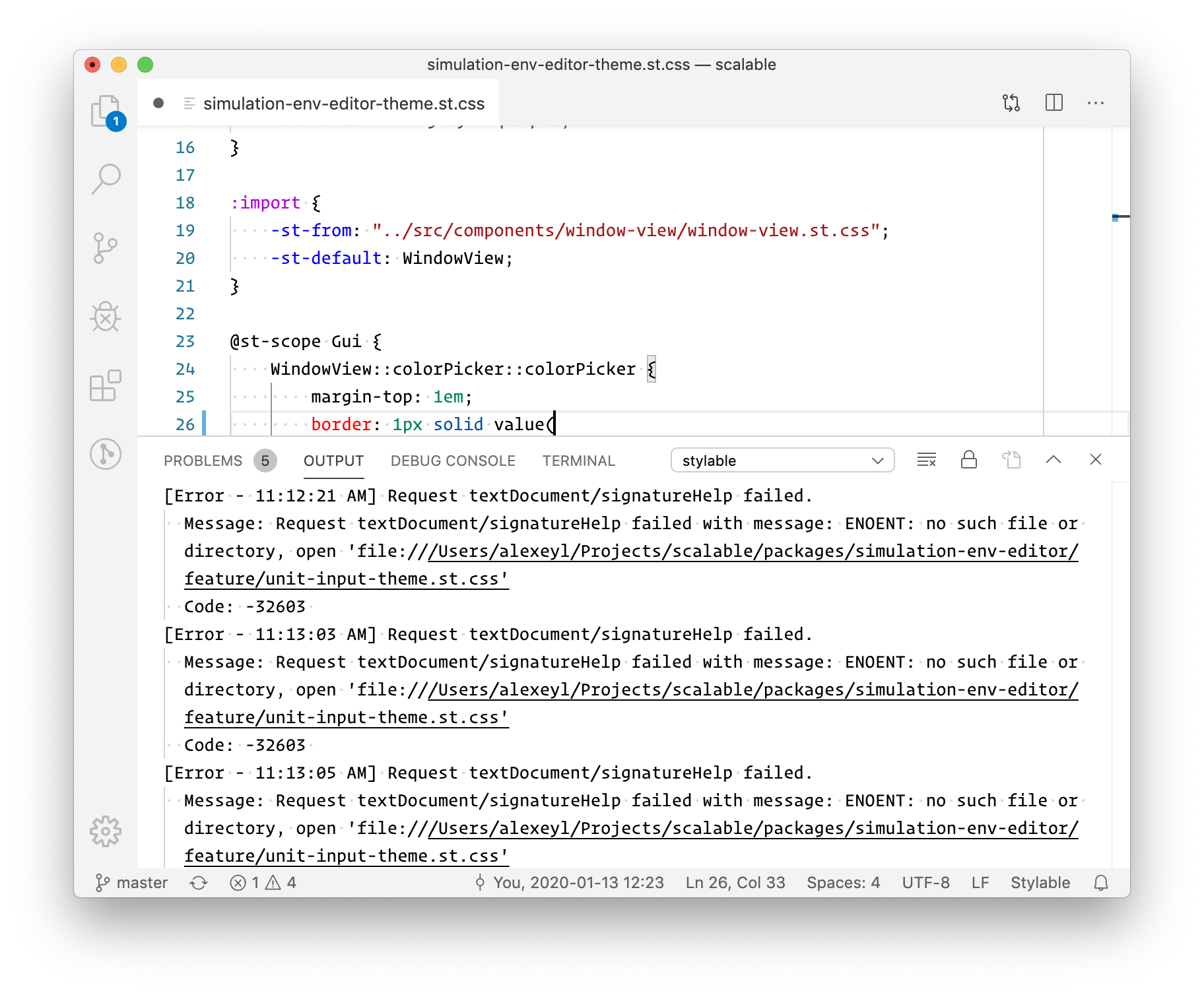 "Request textDocument/signatureHelp failed" pops up on syntactic errors · Issue #935 · wix ...