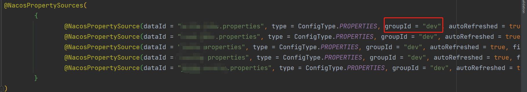 @NacosPropertySource 注解参数配置 · Issue #9628 · alibaba/nacos · GitHub