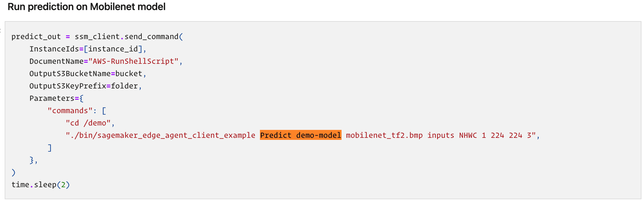 Bug Report Sagemaker Edge Agent Client Example Can Not Predict · Issue 3733 · Awsamazon