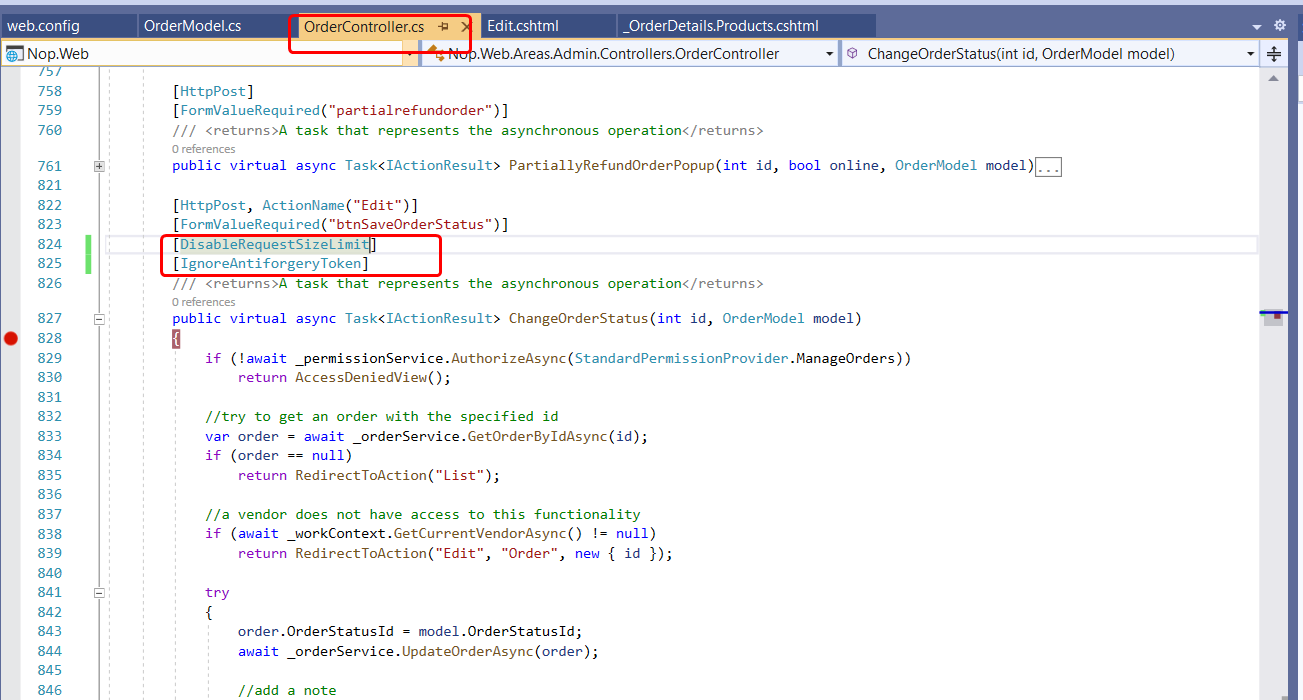 Order page (admin area) cannot handle POST if you have a lot of ...