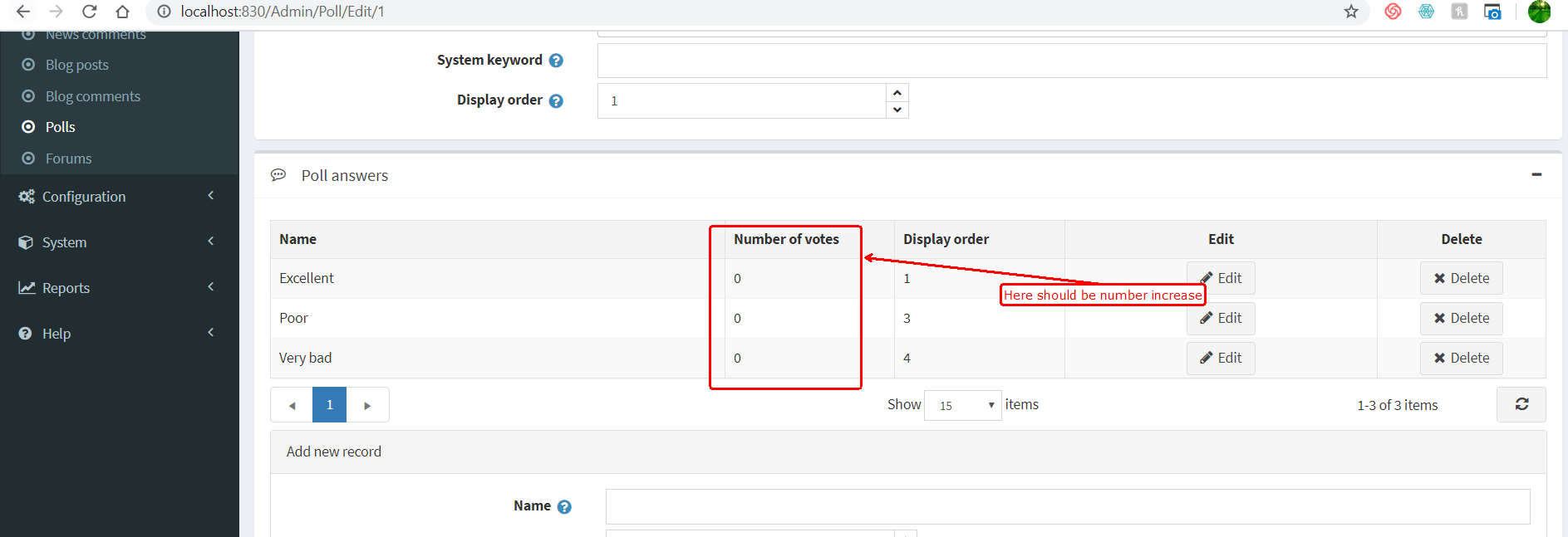 Community pole vote is not counted · Issue #4409 · nopSolutions/nopCommerce · GitHub
