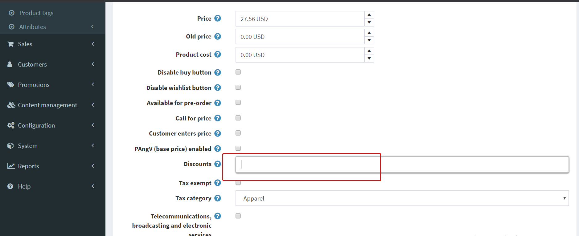 Can't able to add discount(from multi select) on product edit · Issue #4457 · nopSolutions ...