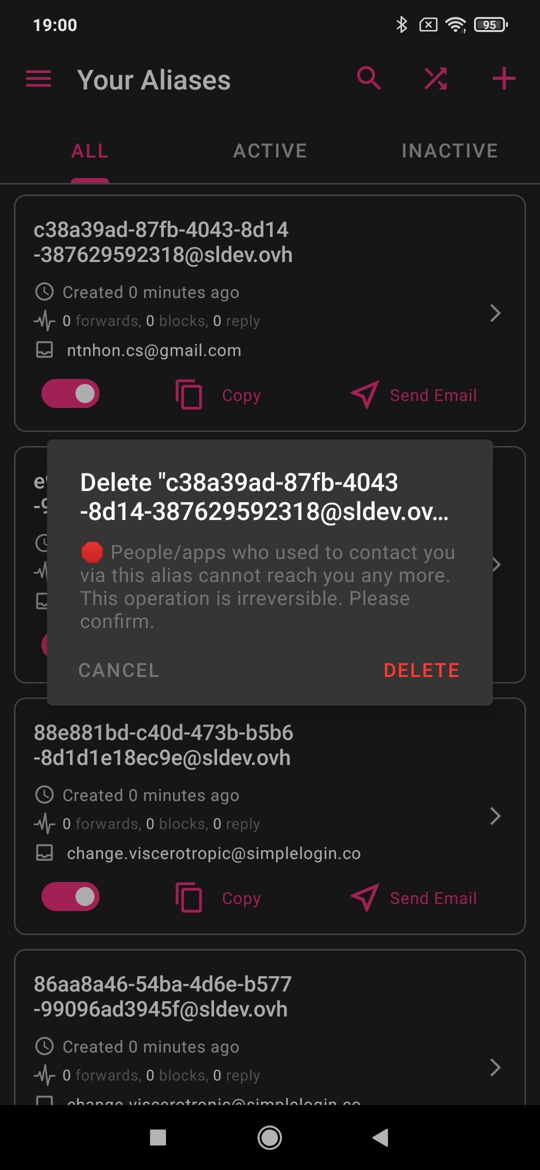 Add an option to make it harder to delete an alias · Issue #613 · simple-login/app · GitHub