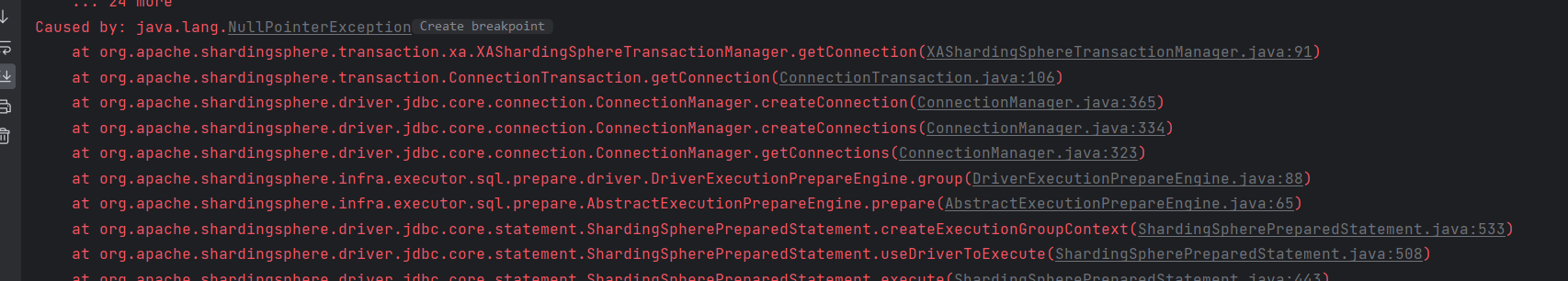 java.lang.NullPointerException · Issue #26759 · apache/shardingsphere · GitHub