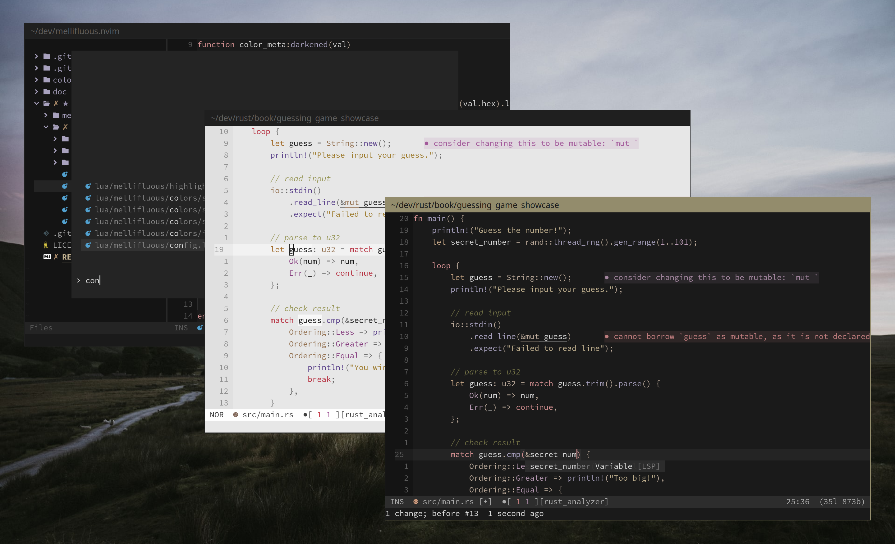 GitHub - ramojus/mellifluous.nvim: Pleasant and productive colorscheme ...