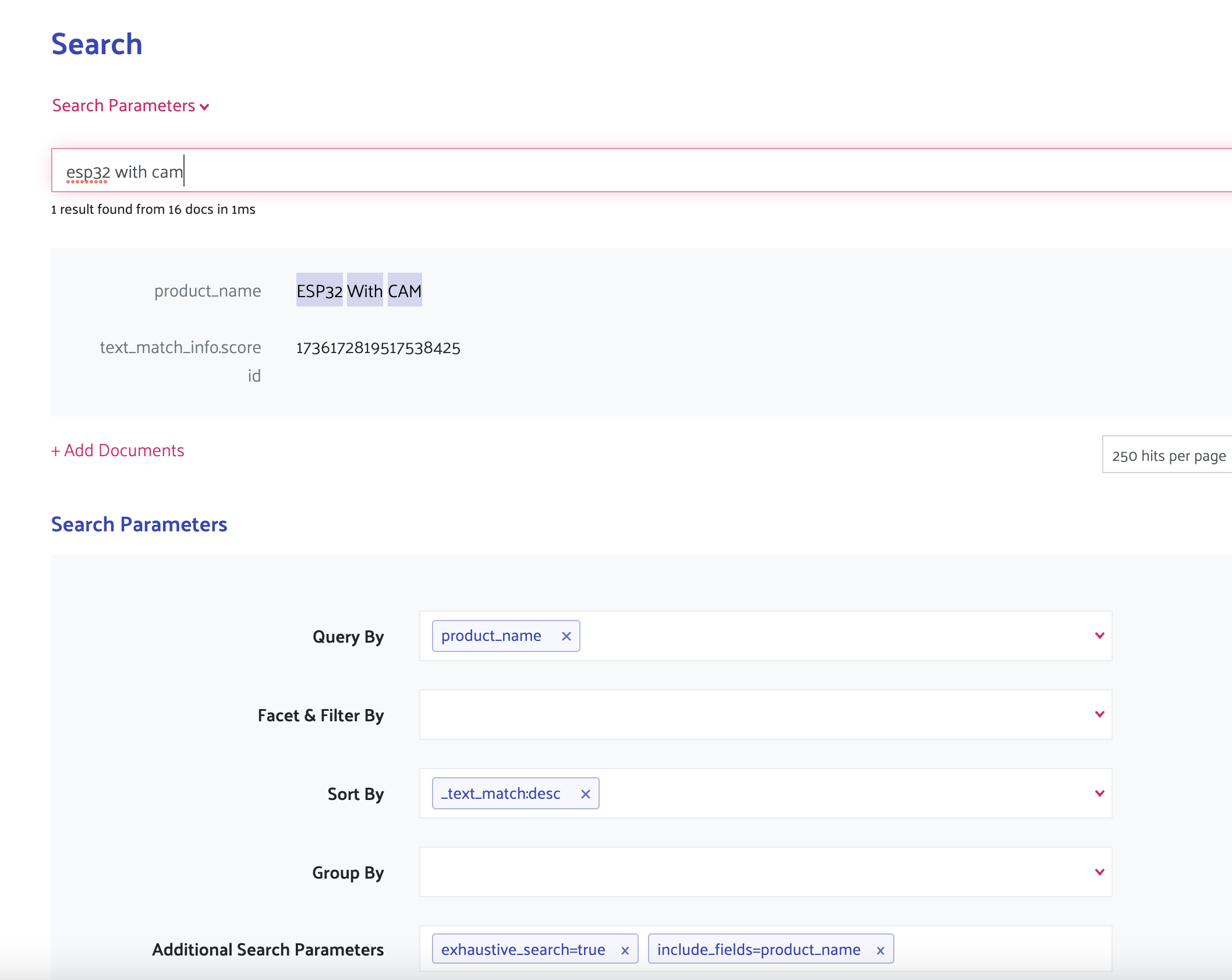 Exhaustive Search Not returning results · Issue #871 · typesense/typesense · GitHub