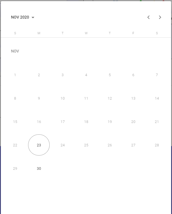 Datepicker Cannot Select Dates · Issue 21120 · Angularcomponents · Github 1437