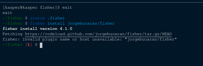 Unable to install extensions · Issue #634 · jorgebucaran/fisher · GitHub