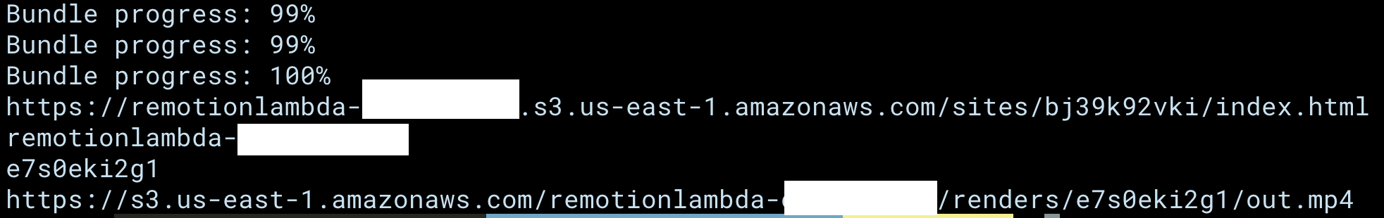 Blank video (all frames BLACK) is generated for the site deployed using @remotion/lambda Node.JS ...