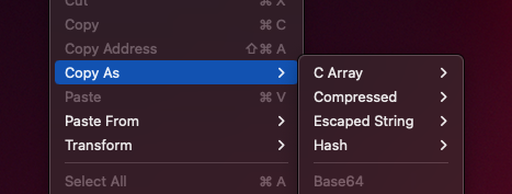 Submenus should not be clickable · Issue #3199 · Vector35/binaryninja-api · GitHub