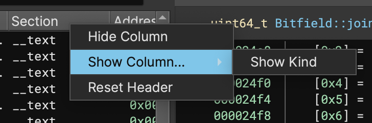 Show/hide column on new symbols UI should be one context menu · Issue #3920 · Vector35 ...