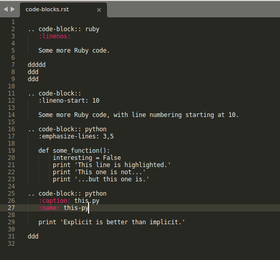 [reStructuredText] Code-blocks are not handled · Issue #3158 · sublimehq/Packages · GitHub