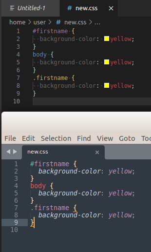[CSS] Add special highlight for .name and #name · Issue #3188 · sublimehq/Packages · GitHub