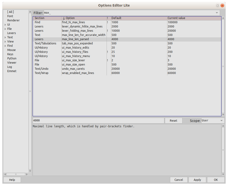 Lite lexers and line length · Issue #3916 · Alexey-T/CudaText · GitHub