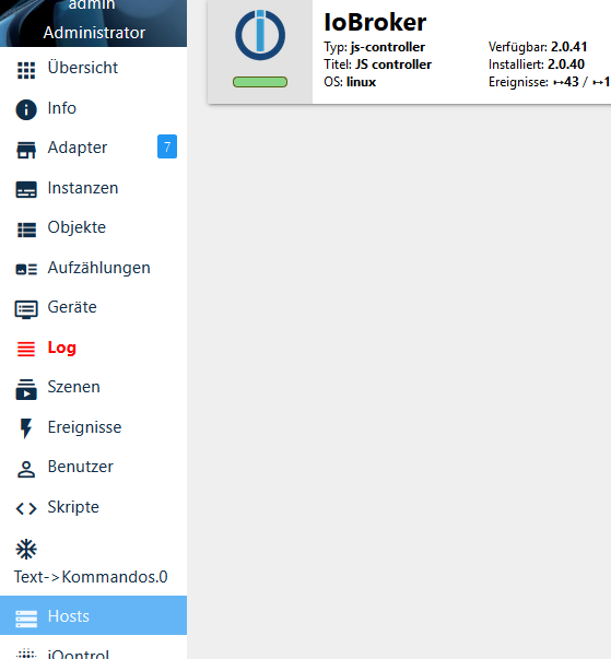 Host-Update wird nicht angezeigt · Issue #463 · ioBroker/ioBroker.admin · GitHub