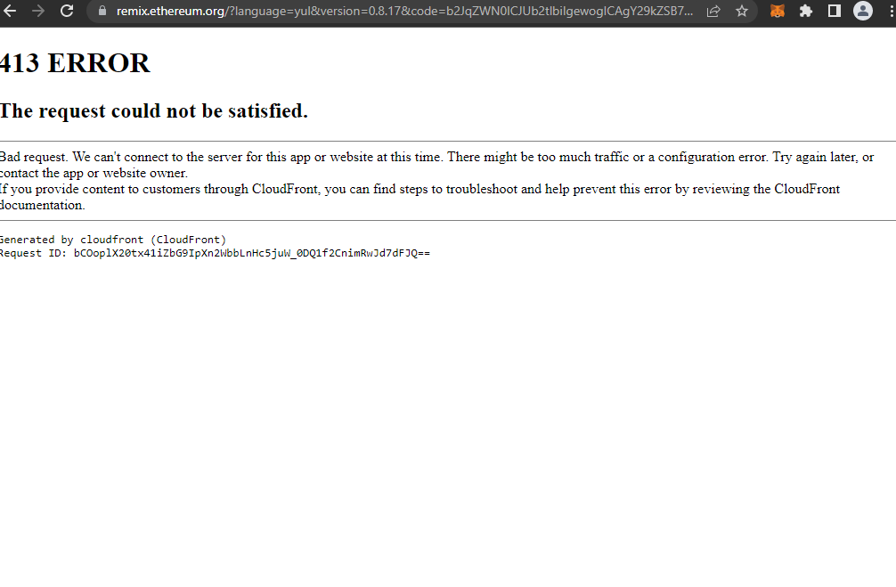 413 Error in ERC20 Example in Yul section · Issue #13607 · ethereum/solidity · GitHub