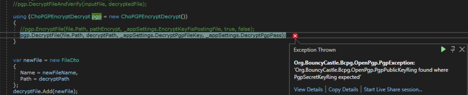 Error Descrypting Pgp Files Usisg Pgpcore C Languaje · Issue 270 · Pgptool Pgptool · Github