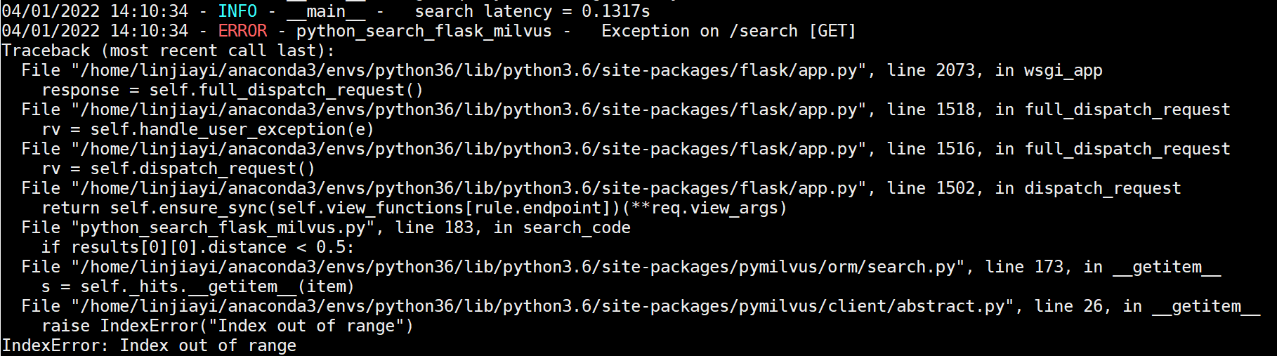 Bug Index Out Of Range · Issue 16343 · Milvus Iomilvus · Github