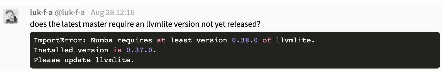 Clarify development instructions regarding llvmlite dev releases · Issue #7354 · numba/numba ...