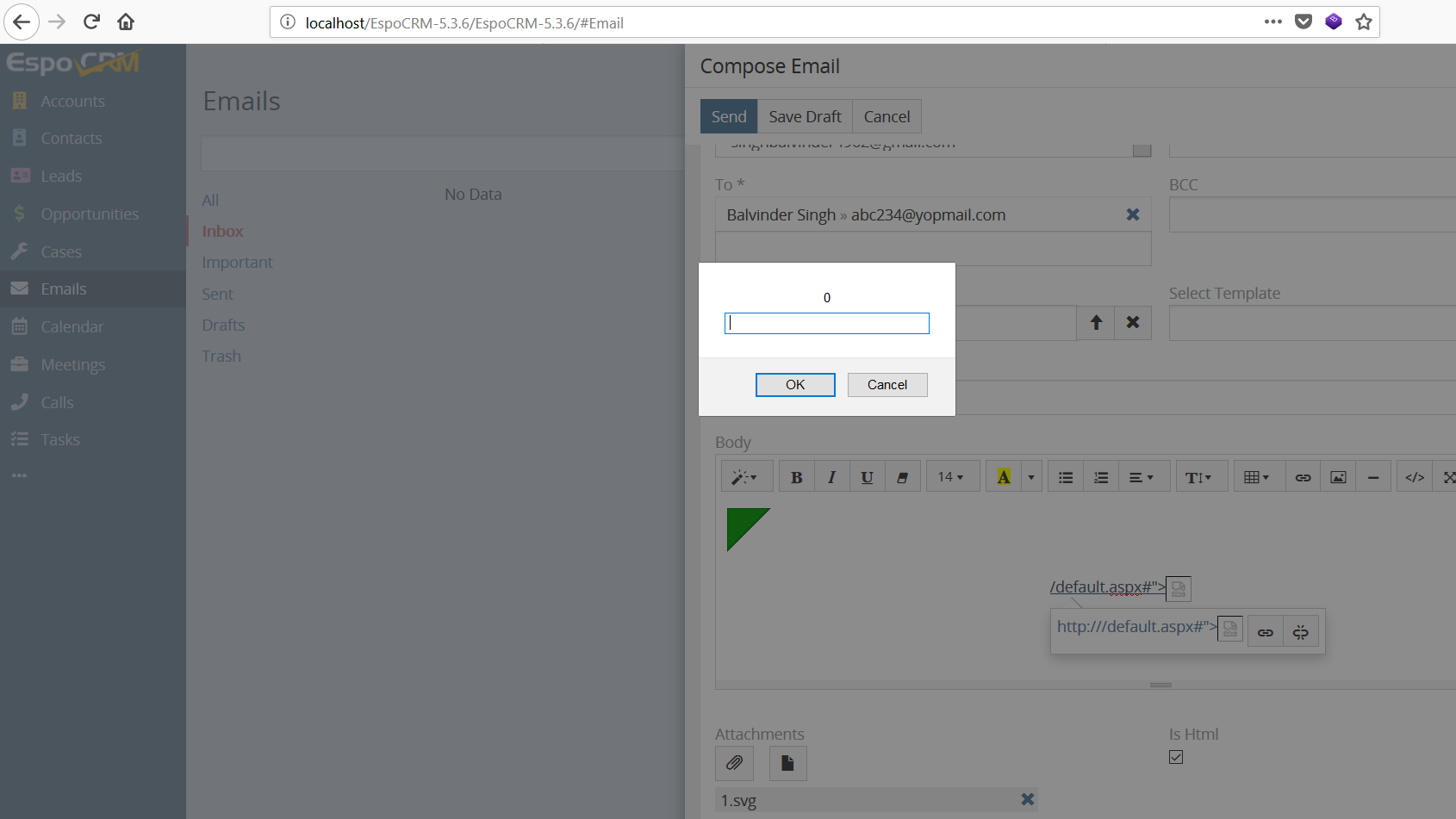 Stored XSS in EspoCRM-5.3.6 · Issue #1039 · espocrm/espocrm · GitHub