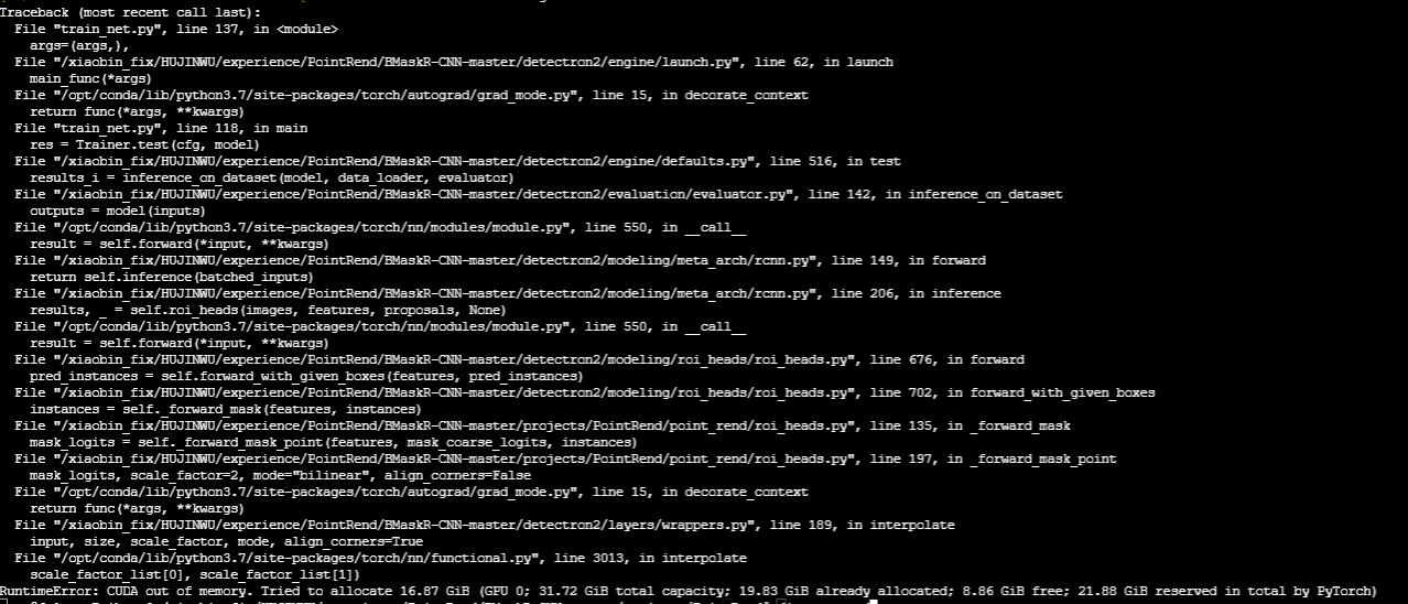 PointRend Out of Memory error on LVIS · Issue #3256 · facebookresearch/detectron2 · GitHub