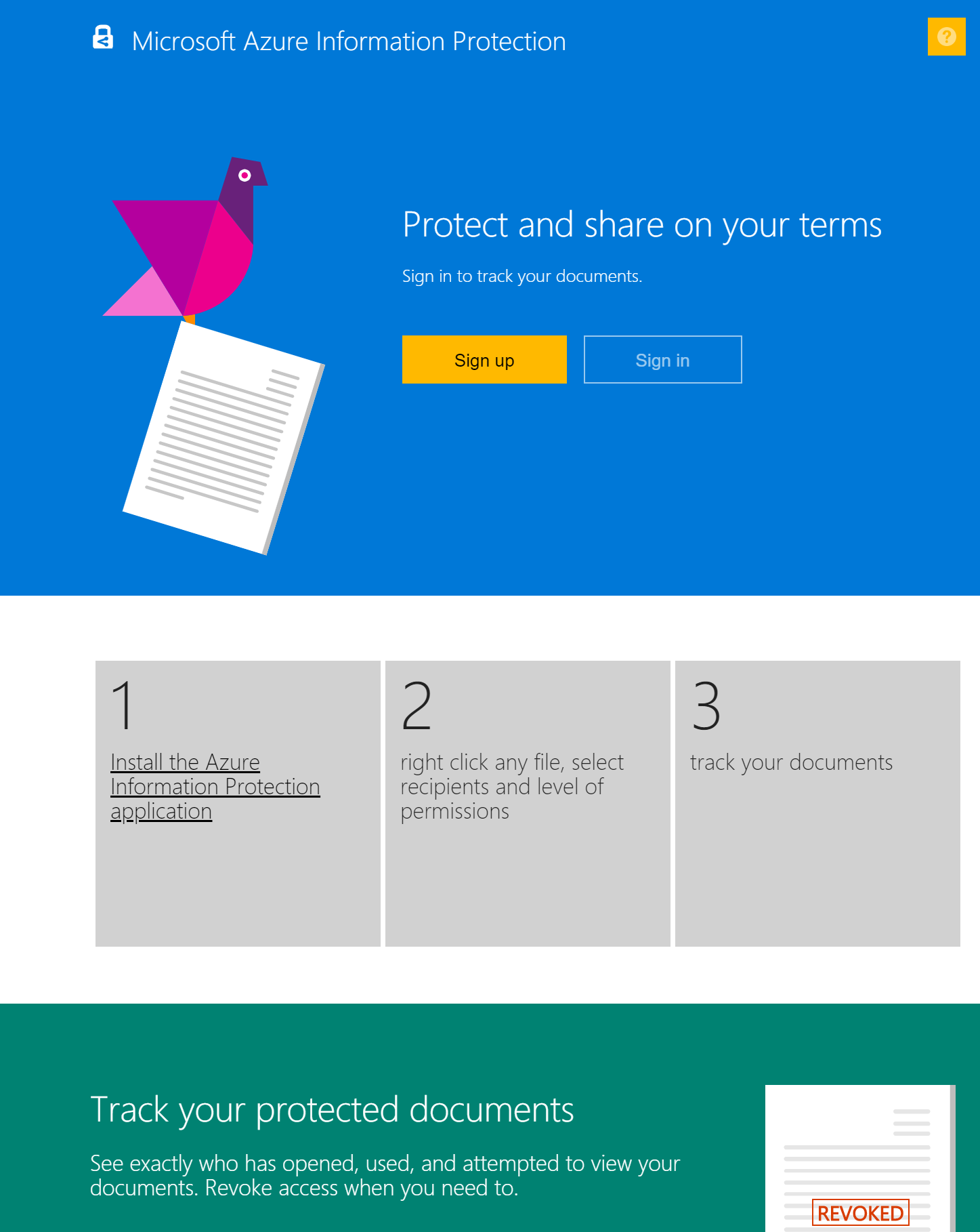 broken link for "document tracking site" · Issue #1182 · MicrosoftDocs/Azure-RMSDocs · GitHub